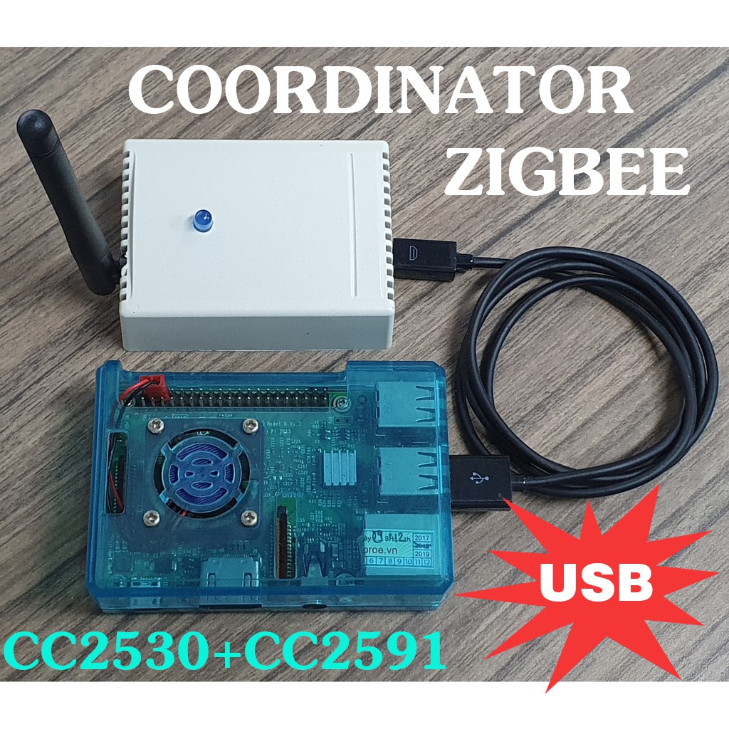 USB Zigbee CC2530 + PA CC2591 Flash Coordinator Zigbee2mqtt | Shopee ...