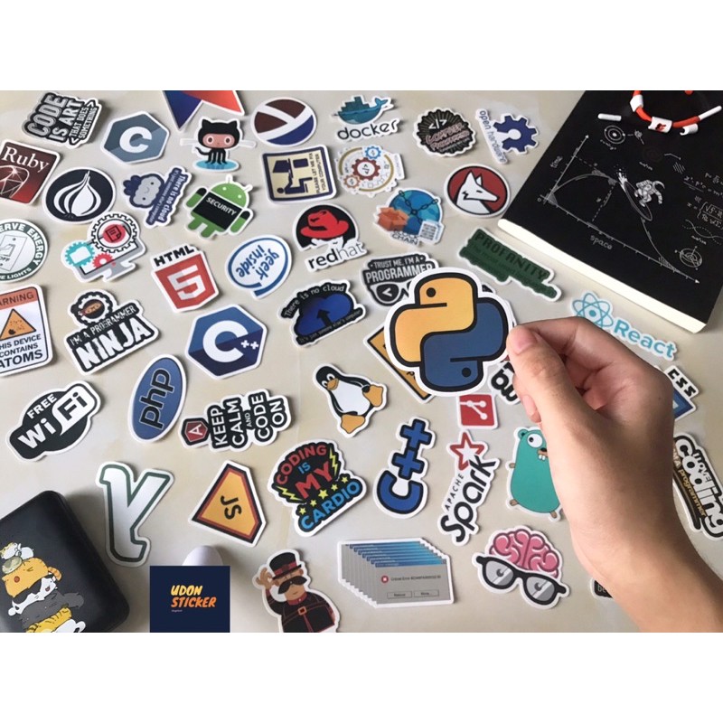 Sticker Coder dành cho lập trình viên trang trí laptop, điện thoại, máy ...