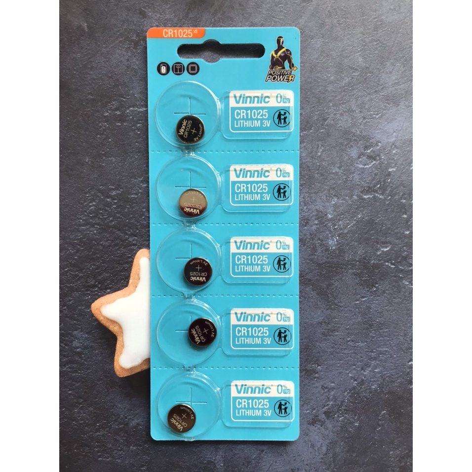 Vỉ 5 viên Pin Khuy Cúc Áo pin nút 1025 CR1025 3V dùng cho đồng hồ ...