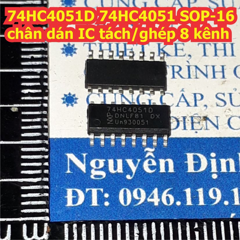 10 con 74HC4051D 74HC4051 HC4051 SOP-16 chân dán IC tách/ghép 8 kênh kde2081 | Shopee Việt Nam