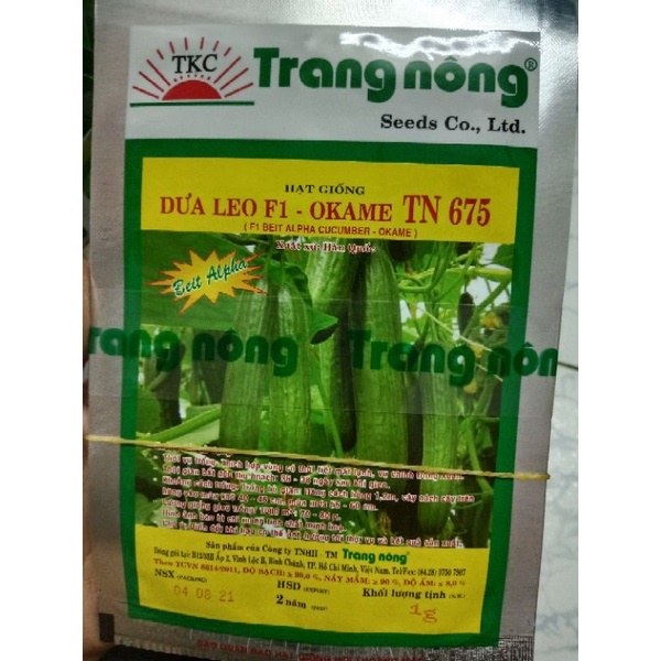[Trang Nông] Gói 1gram Hạt Giống Dưa Leo Hàn Quốc Trang Nông - Trái Chùm | Shopee Việt Nam