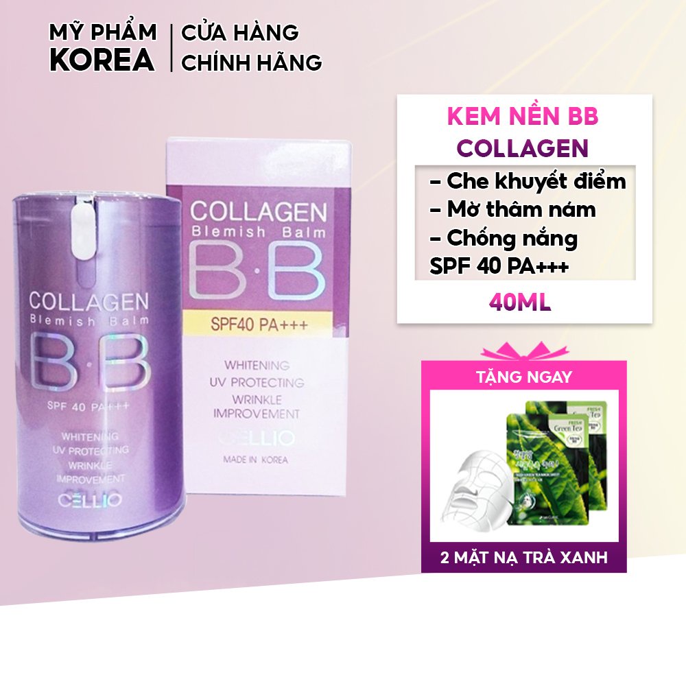 Kem Nền Trang Điểm Chống Nắng BB Cream Collagen Cellio Spf40 Pa+ Hàn ...