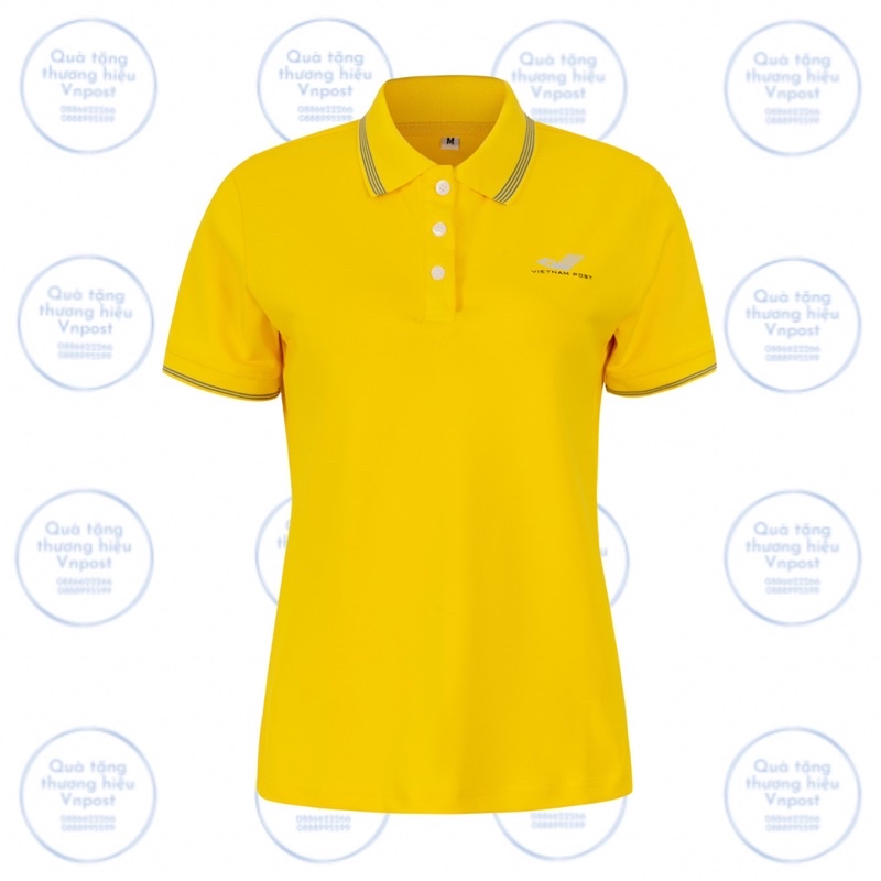 Vnpost Áo Thun Đồng Phục Bưu Điện Việt Nam Vàng Cổ Kẻ Sọc | Shopee Việt Nam