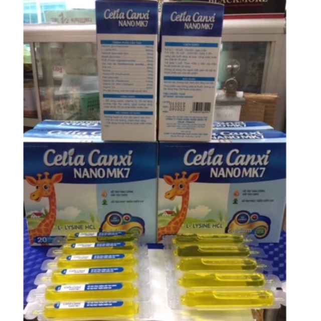 Celia Canxi Nano MK7 Bổ sung canxi vitamin D3 cho cơ thể hỗ trợ sự phát triển chiều cao hộp 20 ...