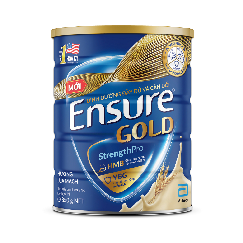 [NEW] Sữa bột Ensure Gold Abbott (HMB) hương Lúa mạch 850g | Shopee Việt Nam