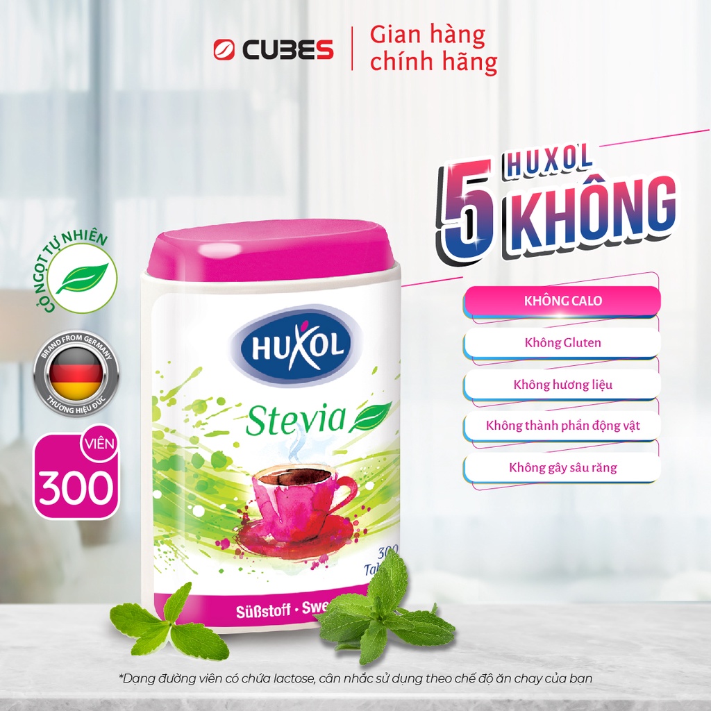 [HSD:28/05/2024] Đường Ăn Kiêng Sweetener Huxol Cỏ Ngọt Stevia 300v ...