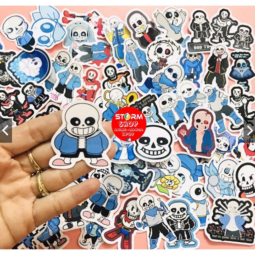 Sticker / Hình dán Game sans undertale (Combo 10-50) | Shopee Việt Nam