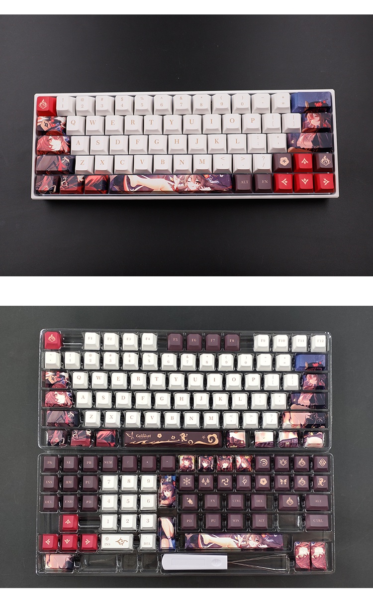 [GIAO NHANH] Keycap Hutao Ayaka Raiden Yae Nahida Hu Tao 136 phím PBT ...