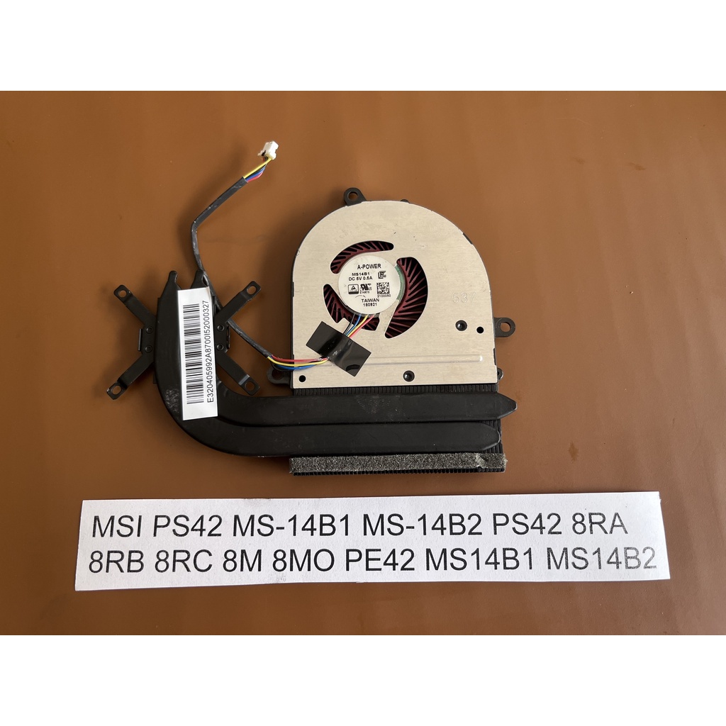 Tản nhiệt và Quạt MSI PS42 MS-14B1 MS-14B2 PS42 8RA 8RB 8RC 8M 8MO PE42 ...