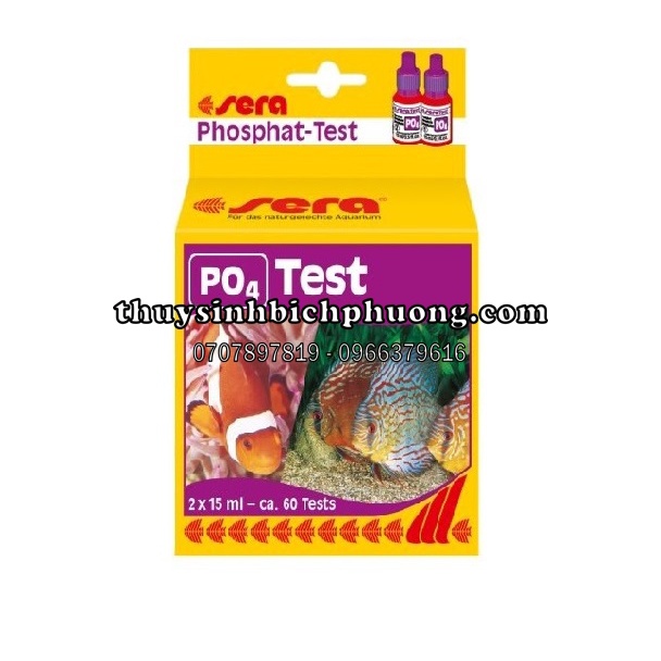 TEST PO4 SERA ĐỨC - DUNG DỊCH KIỂM TRA NỒNG ĐỘ PHOTPHO PHOSPHATE CHO HỒ ...