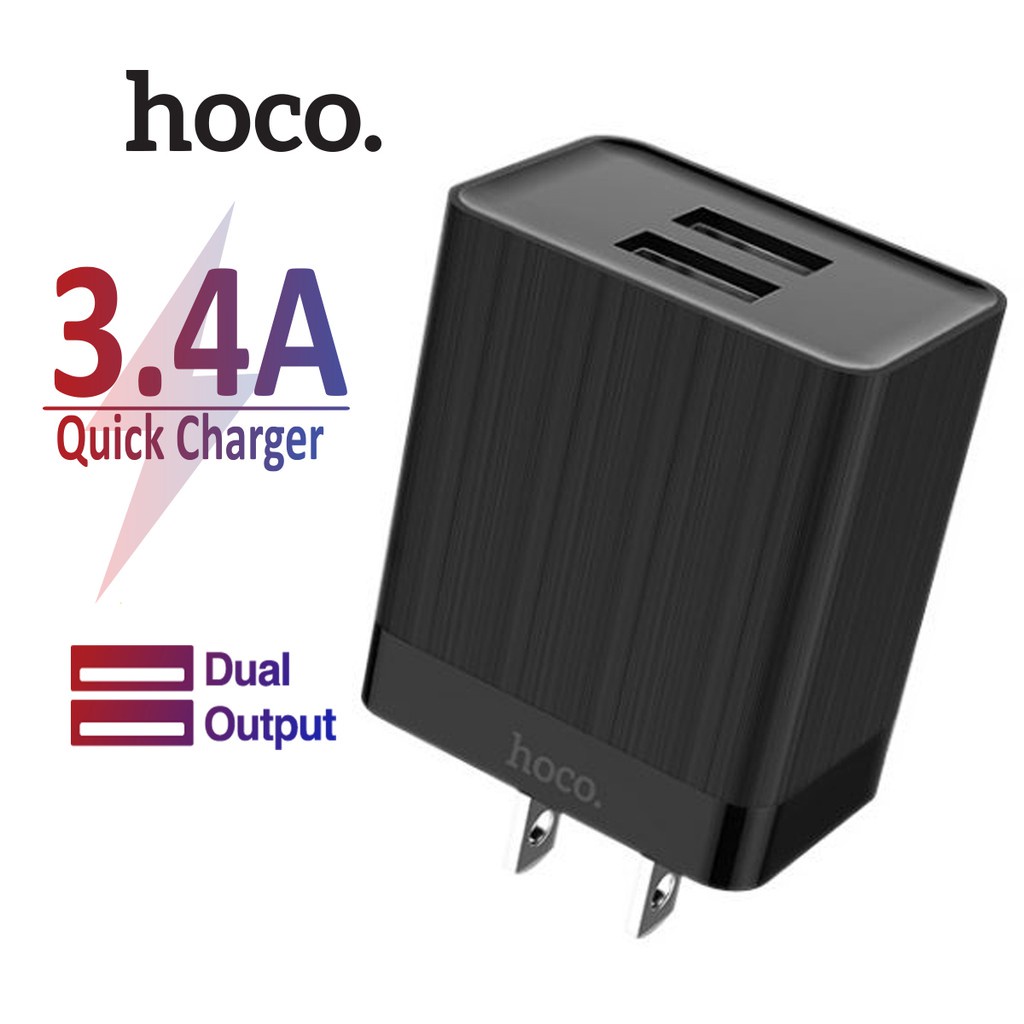 Củ sạc nhanh HOCO C51 3.4A 2 cổng USB cho điện thoại máy tính bảng ...