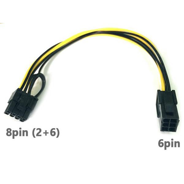 DÂY CHUYỂN NGUỒN 6 PIN SANG 8 PIN VGA 18CM | Shopee Việt Nam