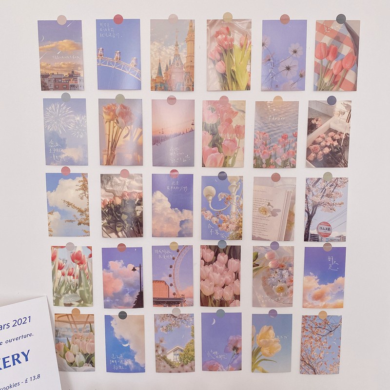 Postcard Set 30 Tấm Trang Trí Decor Tường, Đạo Cụ Chụp Ảnh Aesthetic ...