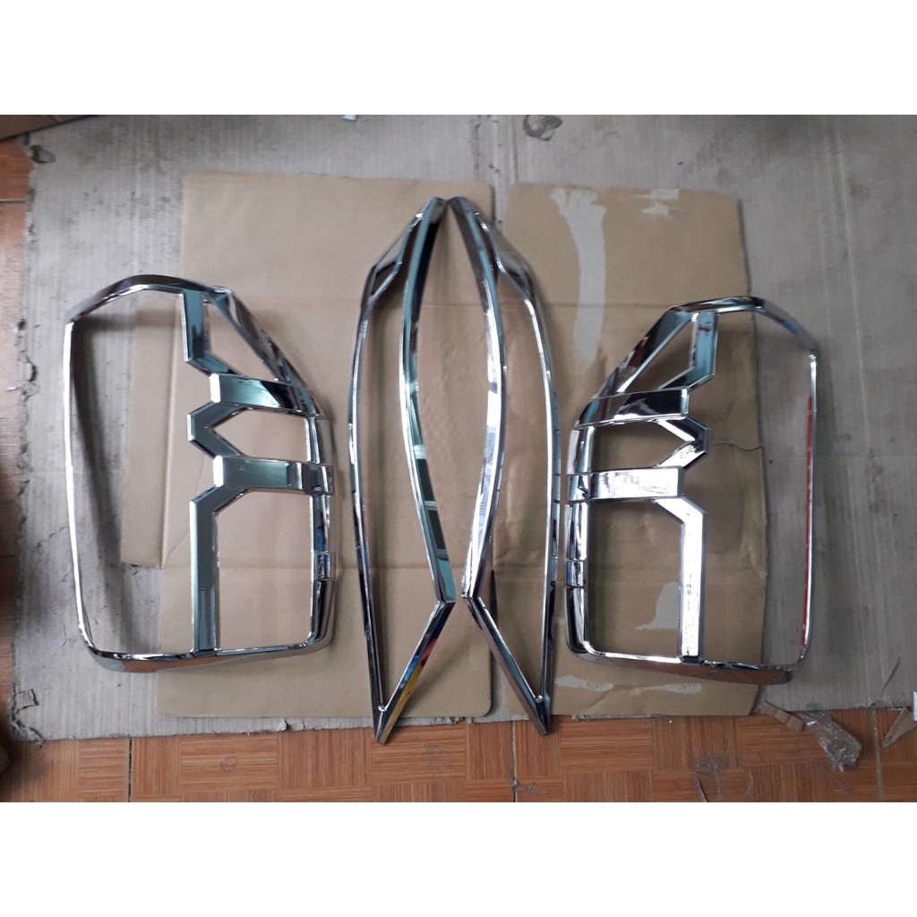 Bộ ốp Viền đèn Pha ,đèn hậu Mạ crom xe Mitsubishi Triton Form 2019 đến ...