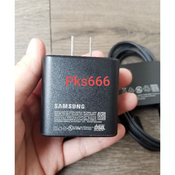 Sạc Samsung siêu nhanh 45W chính hãng cho Note10 plus/S20 Ultra/Tab S7 CHÂN DẸT + Cáp Type C to ...
