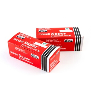 Pin tiểu AA Maxell Super R6P(AR)4P (size lớn, hộp 40 viên) | Shopee ...