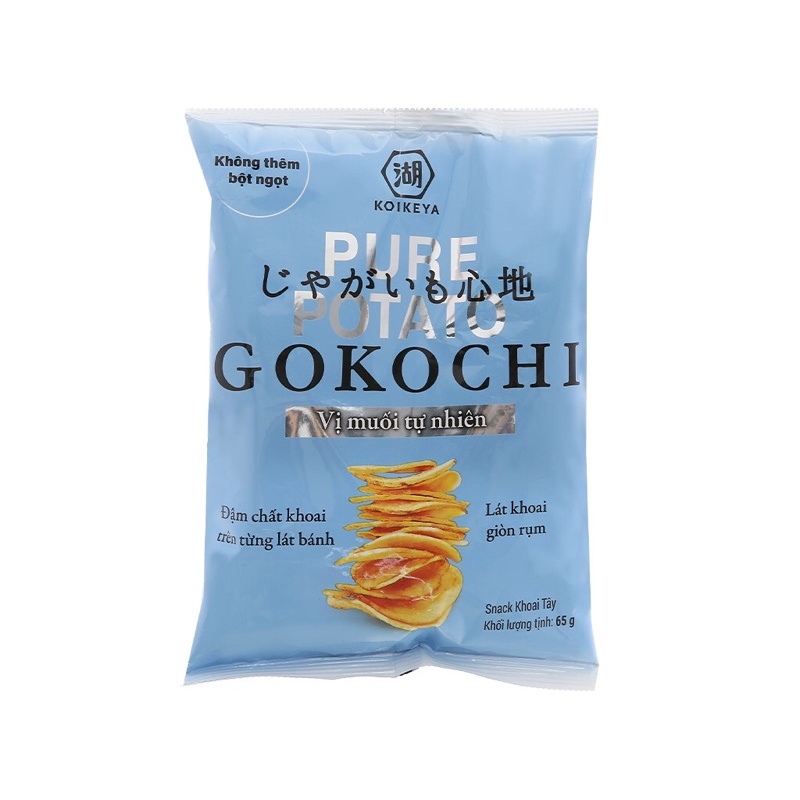 Snack Khoai Tây Gokochi Vị Muối Tự Nhiên 65G (Có Vị Rong biển, Muối Tiêu Đen) | Shopee Việt Nam