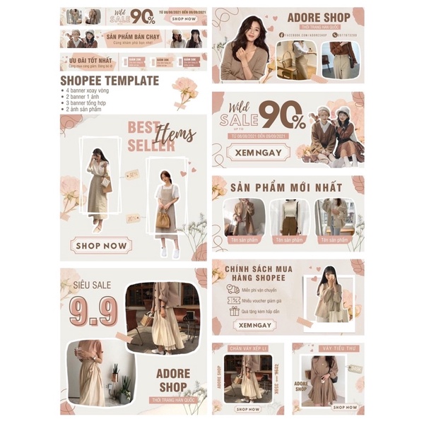 Template Shopee có sẵn ngành hàng thời trang | Shopee Việt Nam