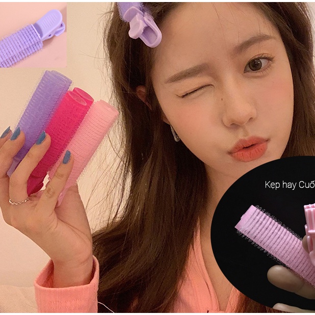 Kẹp phồng chân tóc kèm lô cuốn mái bay | Shopee Việt Nam