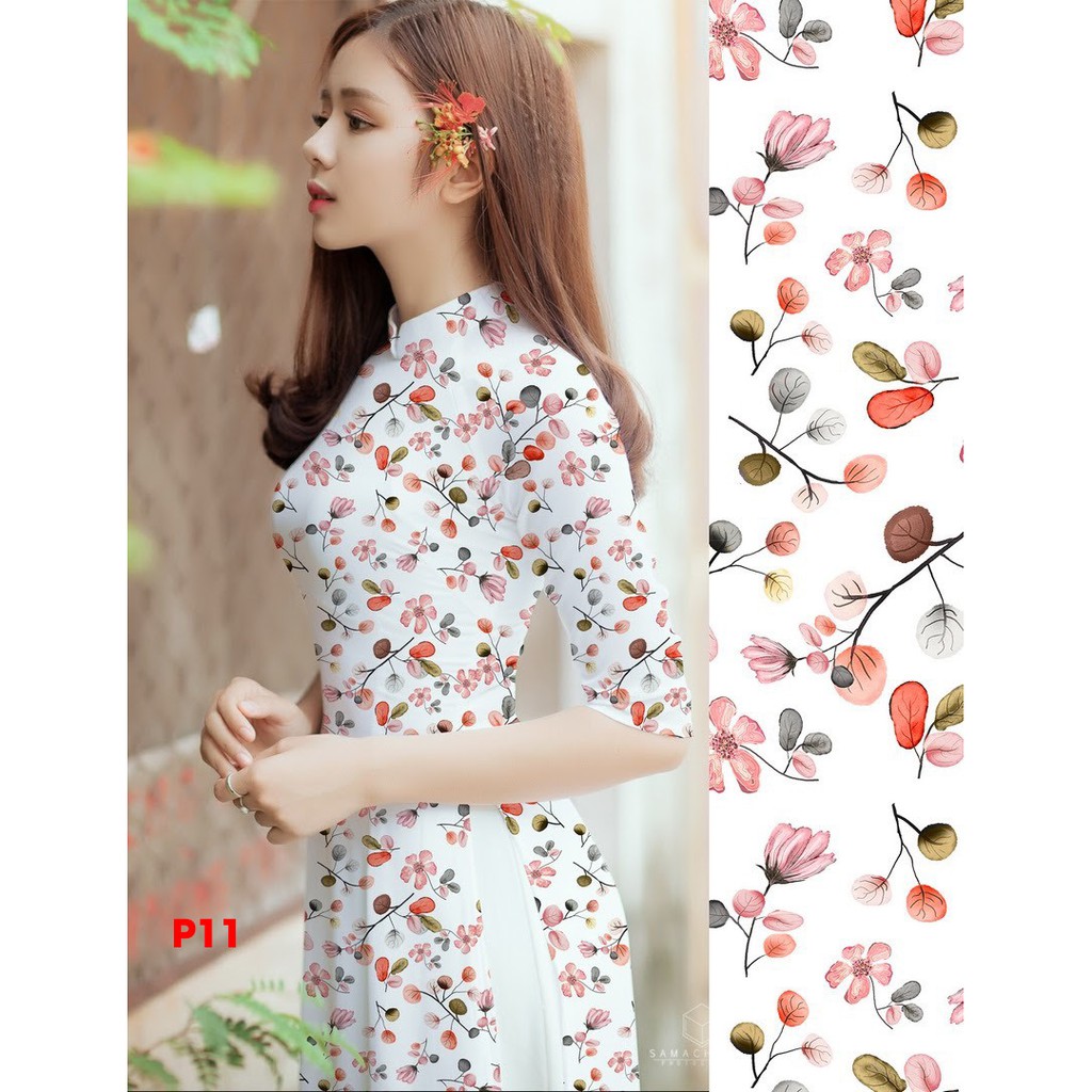 Áo dài in 3D cao cấp_ Mã P11 | Shopee Việt Nam