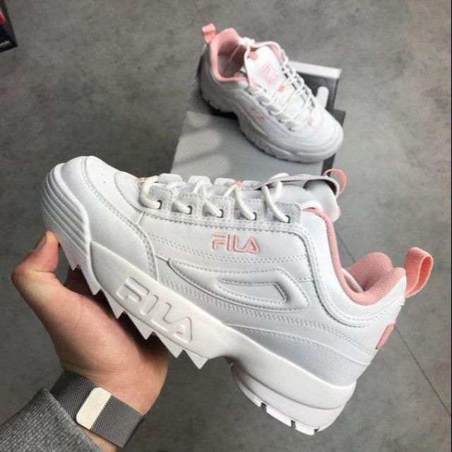 Giày Fila Disruptor 2 chính hãng màu trắng hồng | Shopee Việt Nam
