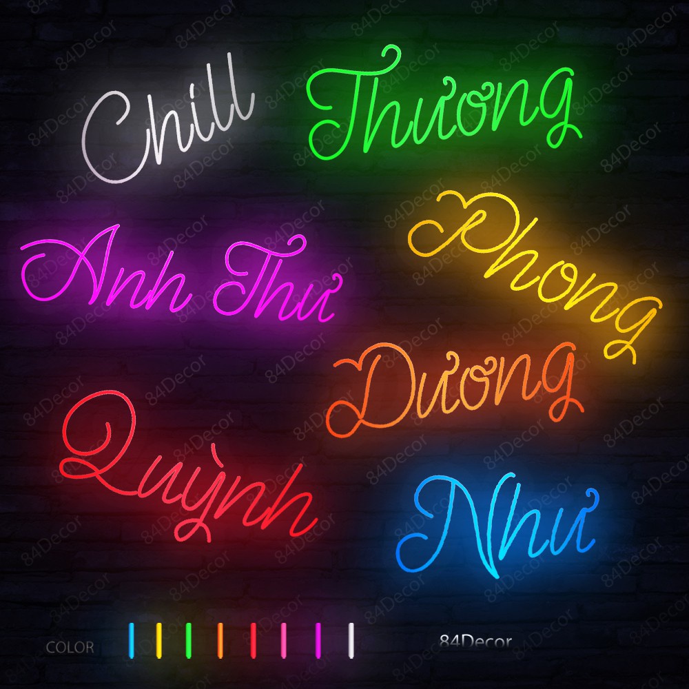 Đèn Led Neon Chữ Cái Theo Tên Tùy Chọn | Led Neon Chữ | 84NS | Shopee ...
