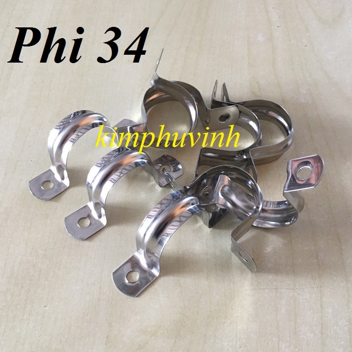 10 Cái - D34 CÙM OMEGA INOX, KẸP GIỮ ỐNG OMEGA INOX | Shopee Việt Nam