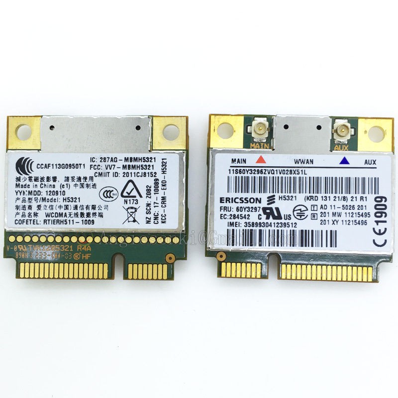 Card wwan 3G mini Ericsson H5321GW dùng cho lenovo Thinkpad X230, W530 ...