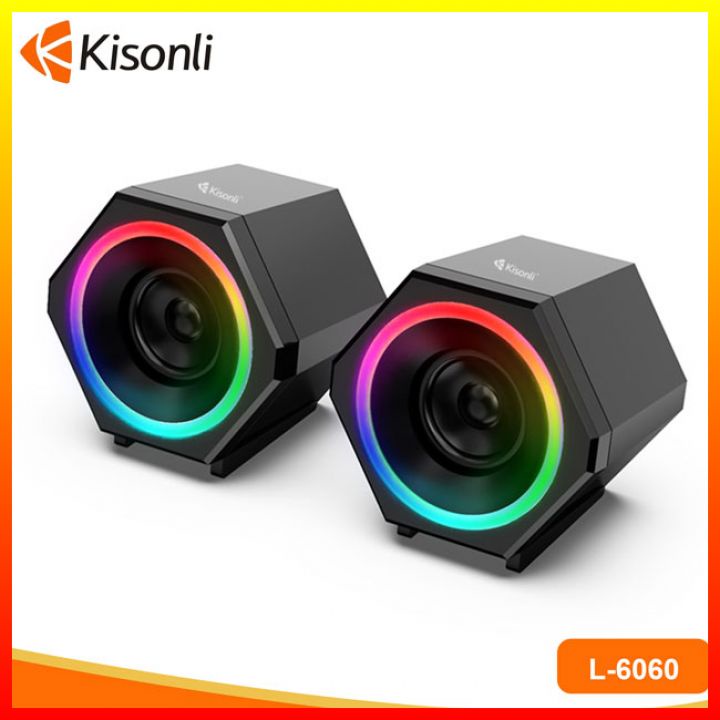 Loa Máy Tính Để Bàn Mini Led Rgb 2.0 KISONLI L6060 Loa Gaming Nghe Nhạc ...