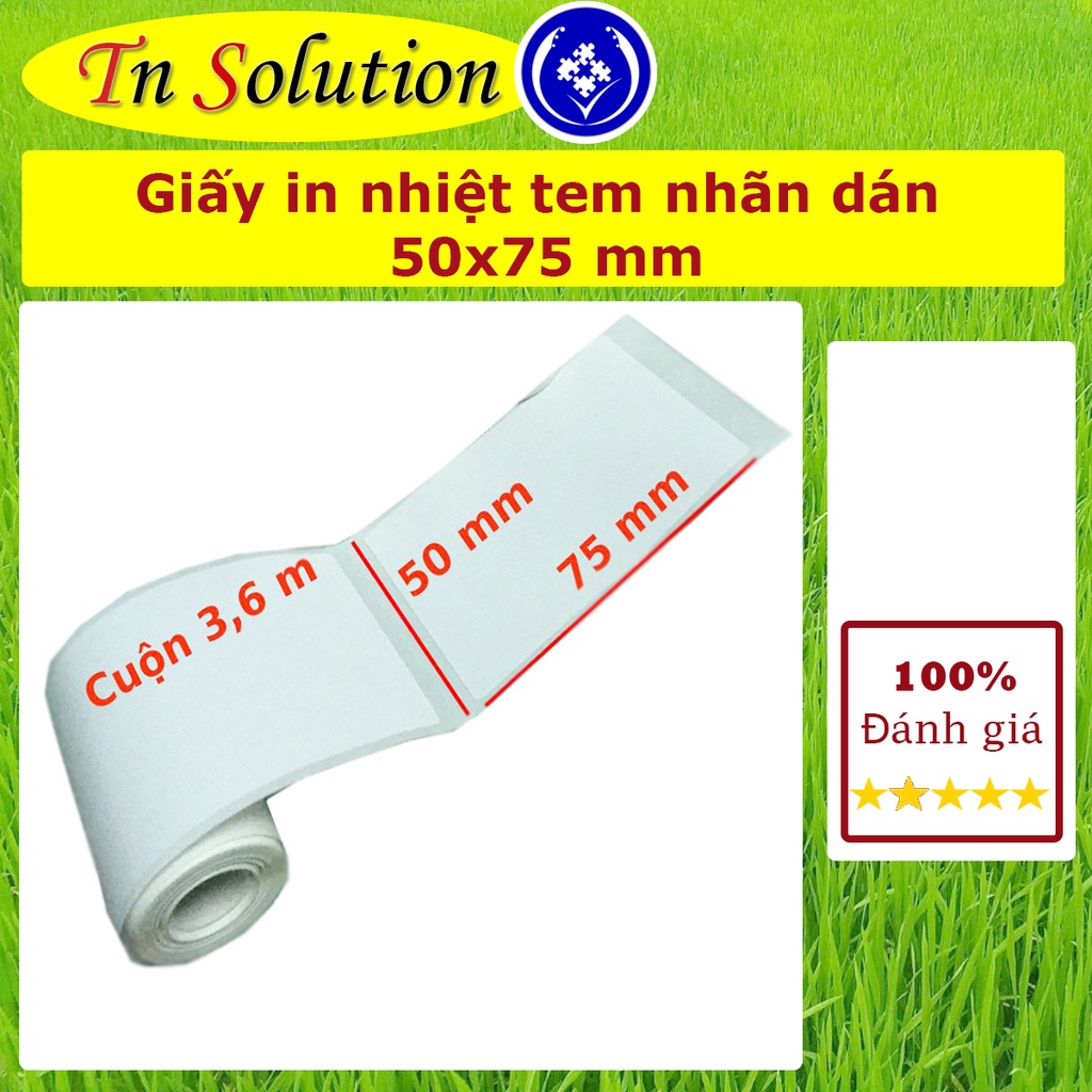 [Giá Sĩ ] Giấy tem nhiệt 50x75 dành cho máy A6, A9, A9s, A9max, A40 ...