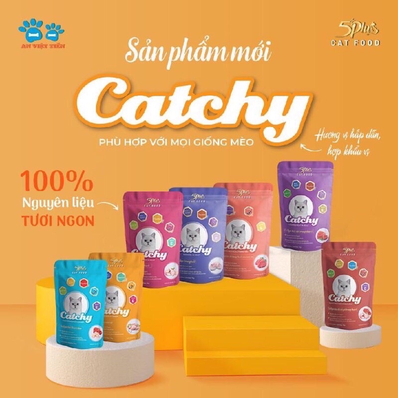 Pate 5 plus pate Catchy pate cho mèo 70g thức ăn cho mèo | Shopee Việt Nam