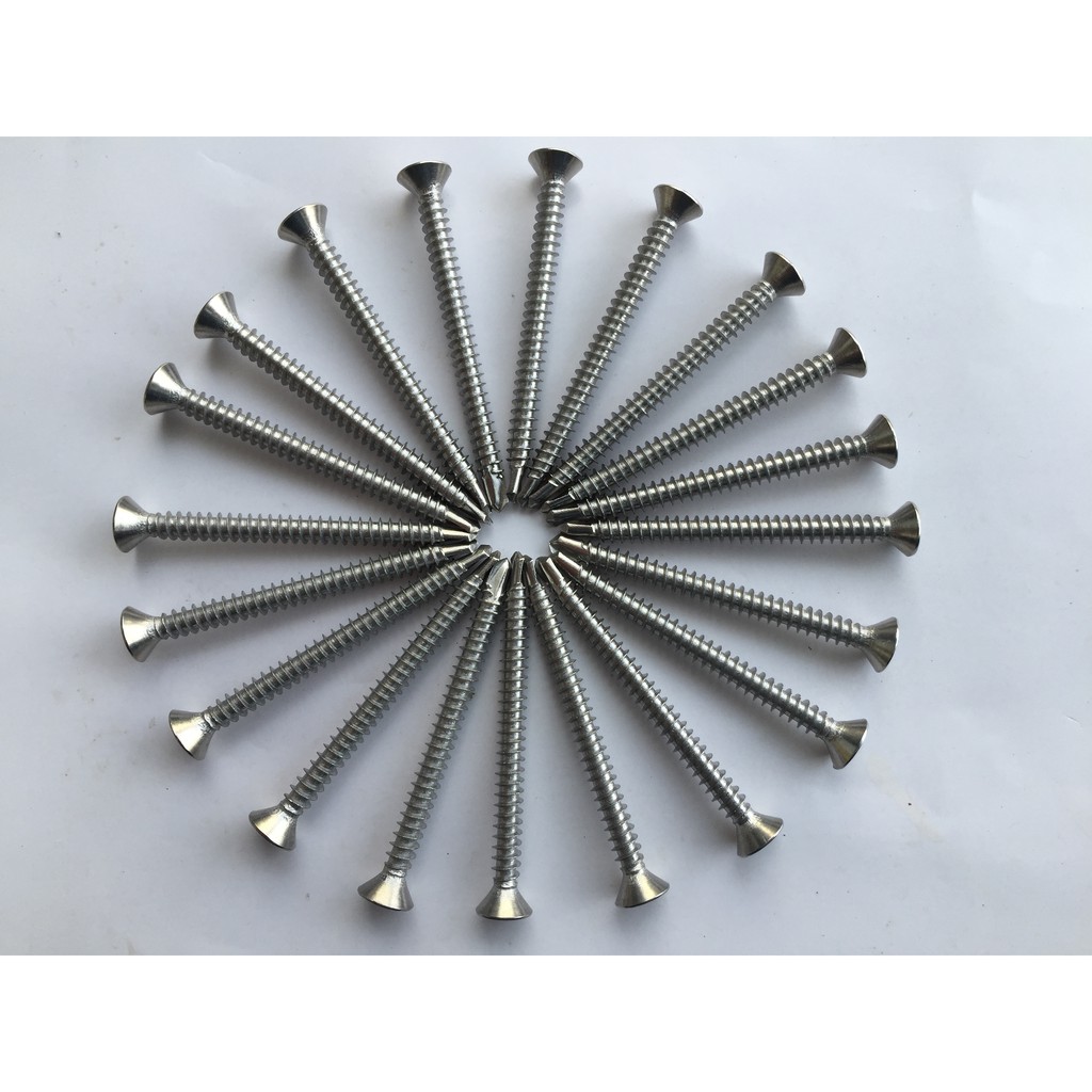 20 chiếc vít inox 304 tự khoan đầu bằng phi 4 dài 3cm | Shopee Việt Nam