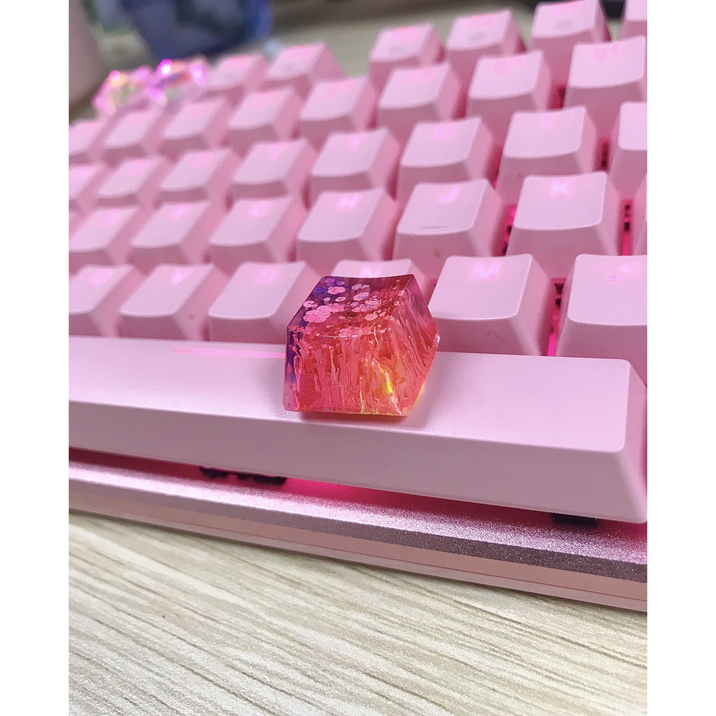 Keycap xuyên led hiệu ứng màu đỏ - Keycaps trang trí bàn phím cơ ...