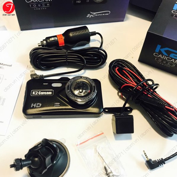 Camera hành trình K2 Carcam Touch cảm ứng 2 mắt | Shopee Việt Nam
