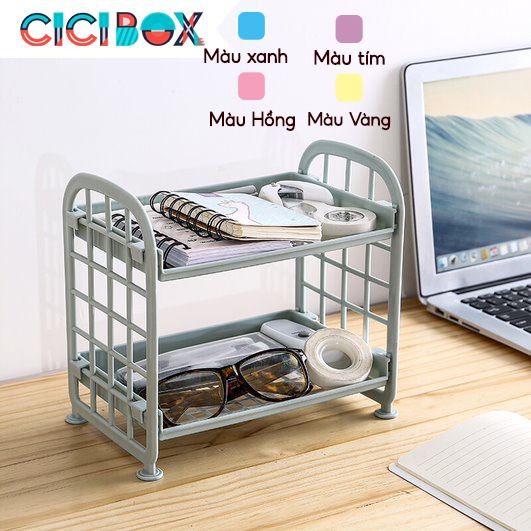 Kệ Nhựa Mini 2 Tầng Mini Đựng Đồ Đa Năng Siêu Xinh Trang Trí Bàn Học ...