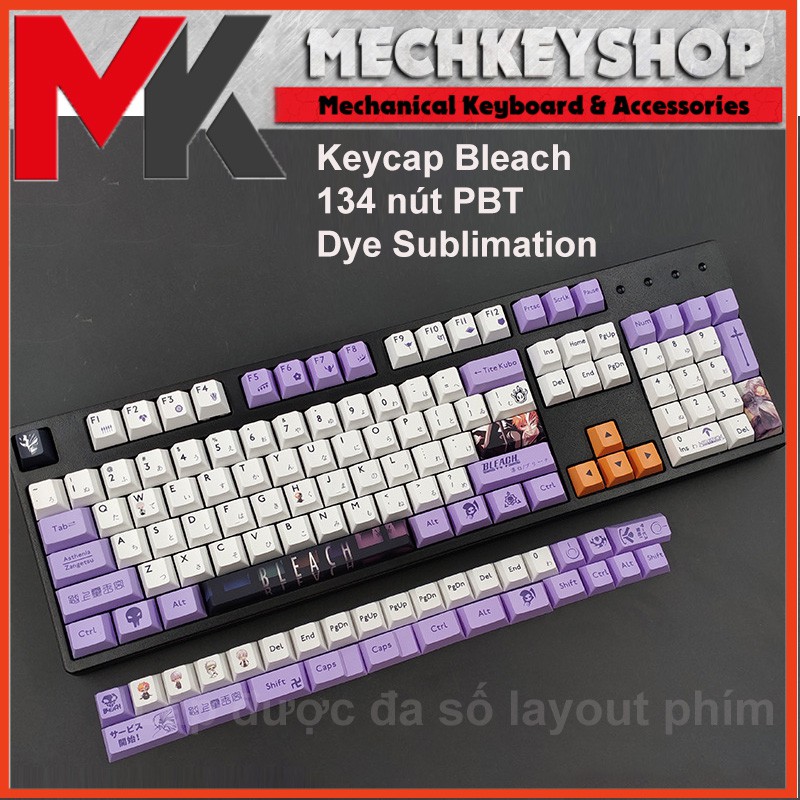 Bộ keycap PBT in dye sub Bleach 134 phím cho bàn phím cơ | Shopee Việt Nam