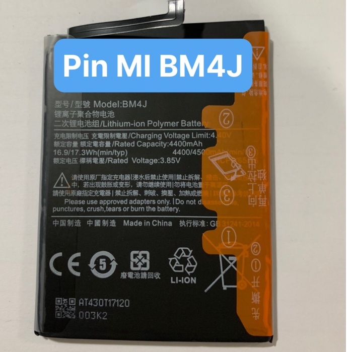 Pin xiaomi Redmi note 8 pro / BM4J / 4500mAh / zin hãng có bảo hành ...