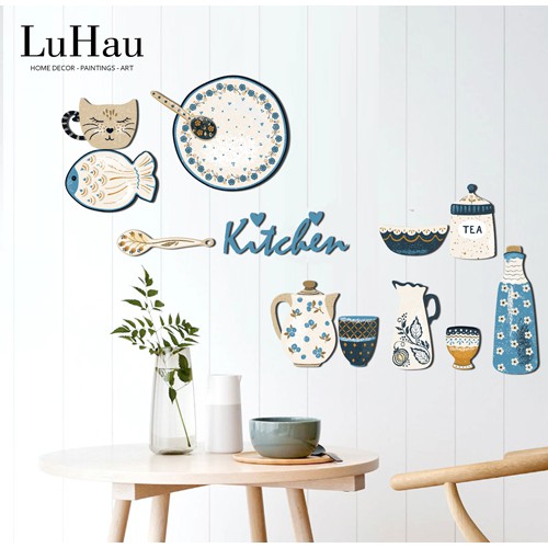Tranh gỗ nhựa decor dán tường Luhau Kitchen trang trí phòng ăn phòng ...