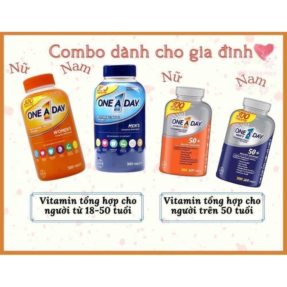 One a day, Viên uống One a day Multivitamin 300 viên của Mỹ | Shopee ...