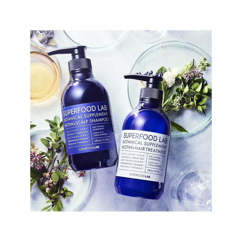 BỘ DẦU GỘI + XẢ SUPERFOOD LAB BOTANICAL SUPPLEMENT BIOTIN 480ML DÀNH ...