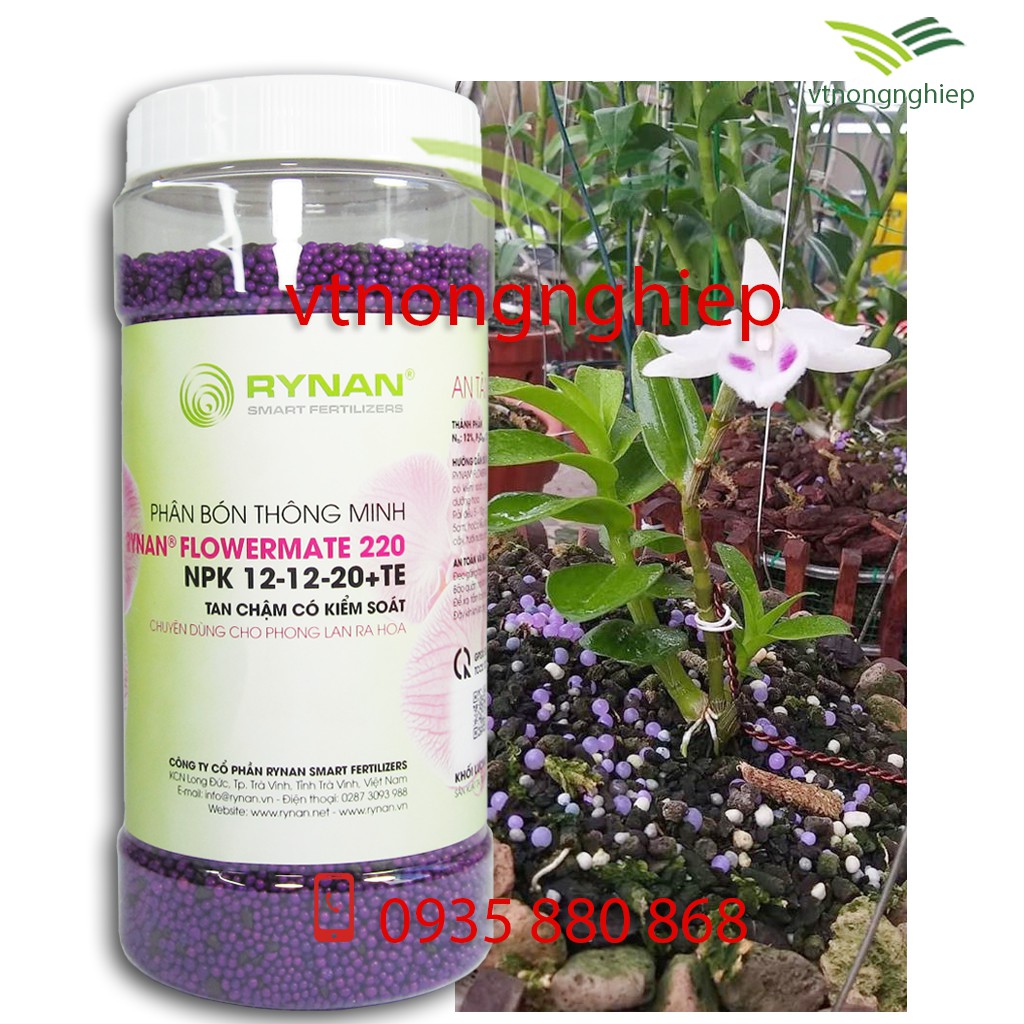 Rynan, phân bón thông minh 1250g Rynan flowermate 220 ( npk 12-12-20 ...