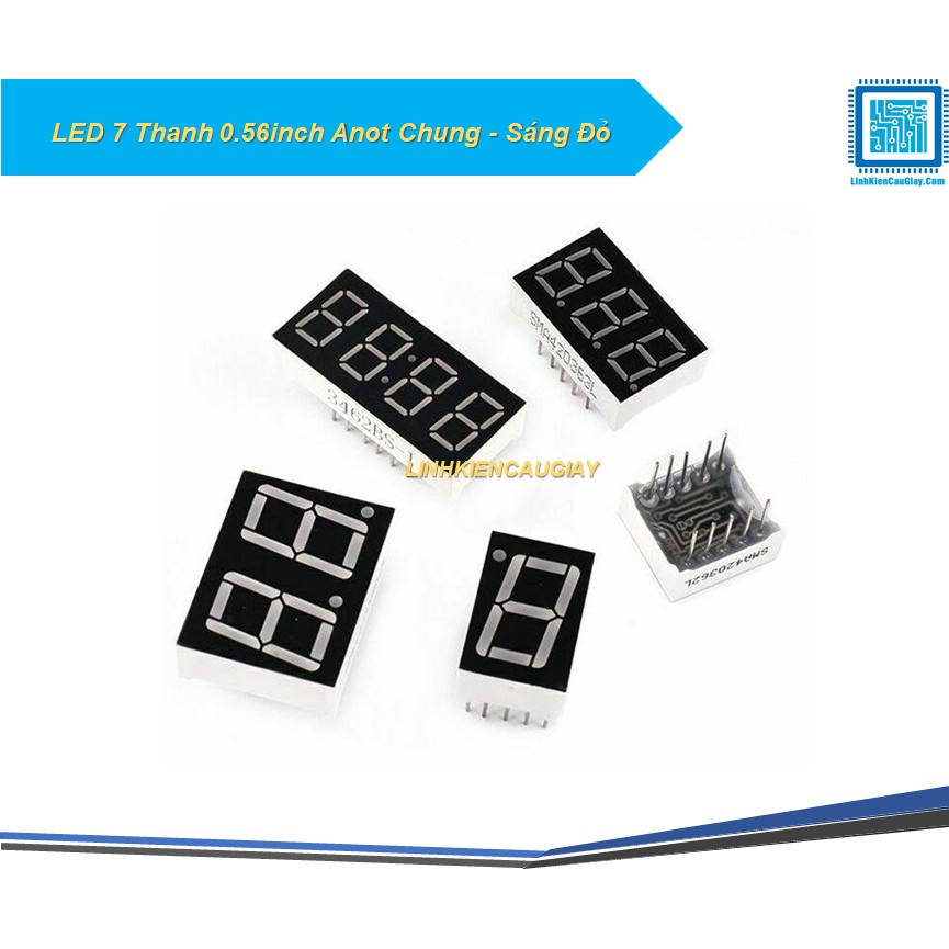 LED 7 Thanh 0.56inch Anot Chung - Sáng Đỏ | Shopee Việt Nam
