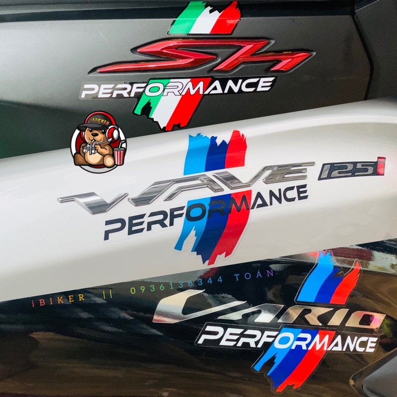 Tem Performance ITALY/ AMG/ ĐỨC / PHÁP decal PVC cao cấp SHIN LUNG ...