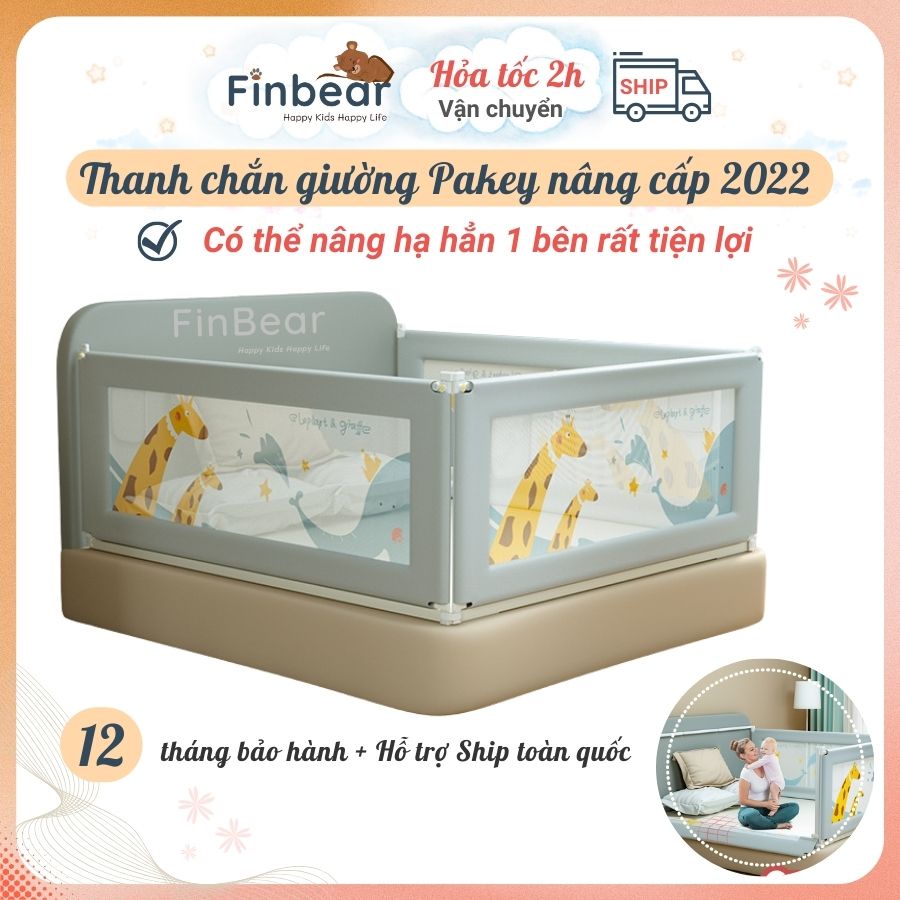 Thanh Chắn Giường Pakey Nâng Cấp Cao 103cm 2022, Nâng Hạ 1 Bên Màu Ghi FINBEAR | Shopee Việt Nam