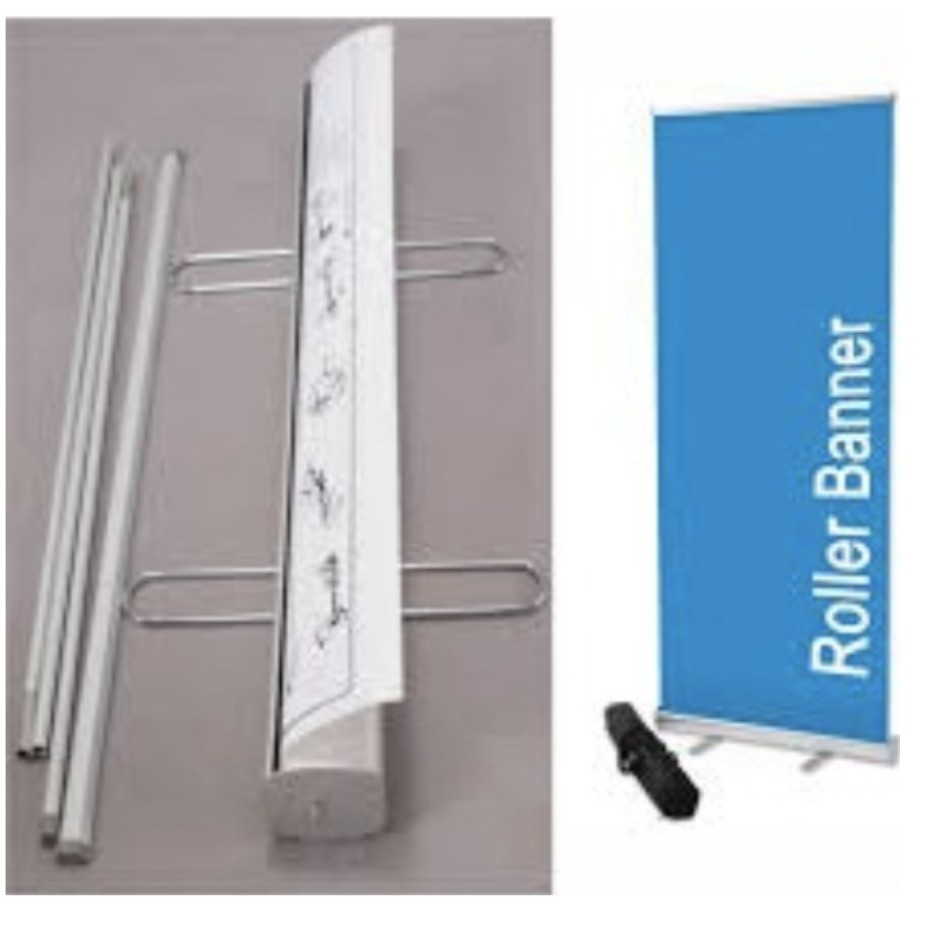 [0.6m x 1.6m] [0.8m x 2m] Đế Standee cuộn cao cấp (chân inox) - Chân ...