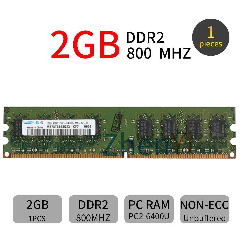Thẻ Nhớ RAM Máy Tính Samsung 2GB PC2-6400 DDR2 800MHz 240pin 1.8V CL6 ...