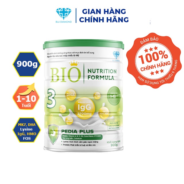 Sữa Bột BIO Nutrition Formula PEDIA PLUS Cho Trẻ 1-10 Tuổi Hộp 900g | Shopee Việt Nam