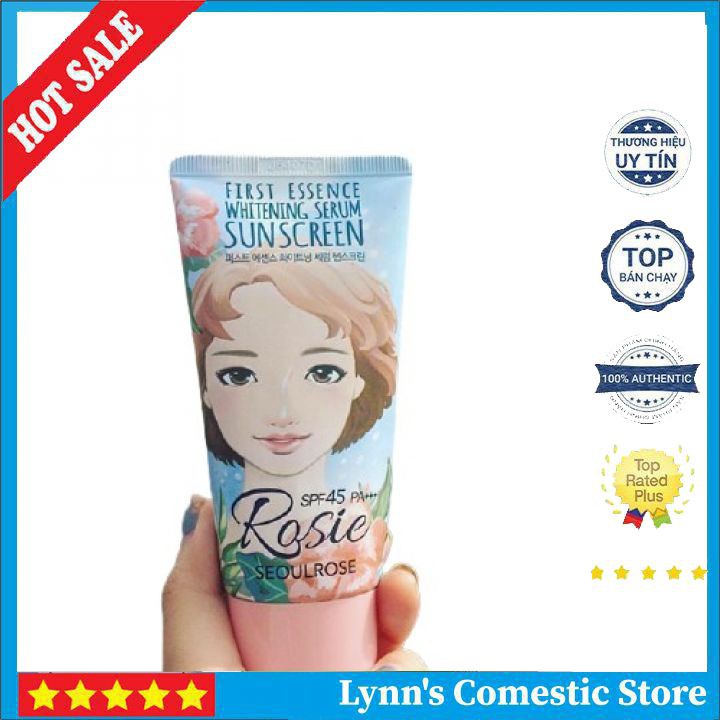 Kem Chống Nắng Seoul Rose Rosie First Essence Whitening Serum Sunscreen SPF45 PA+++ | Shopee ...