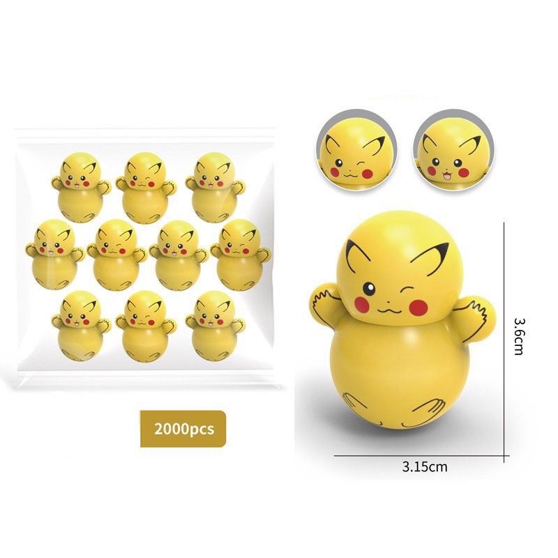 5 con Lật Đật mini hình Doaremon - Shin - Pikachu - Phi hành gia siêu ...