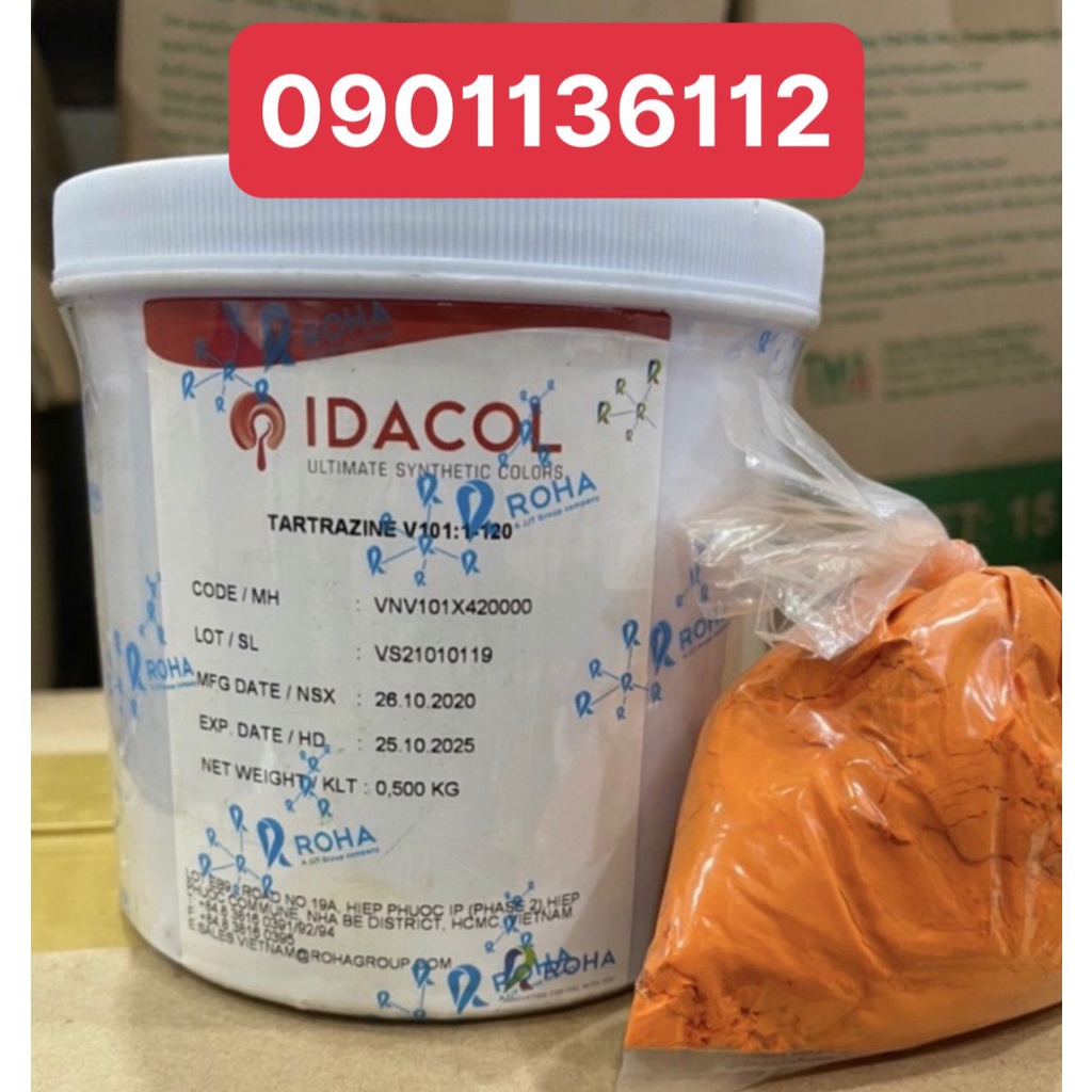 Bột màu thực phẩm vàng chanh (TARTRAZINE)- Bột màu thực phẩm Ấn độ ...